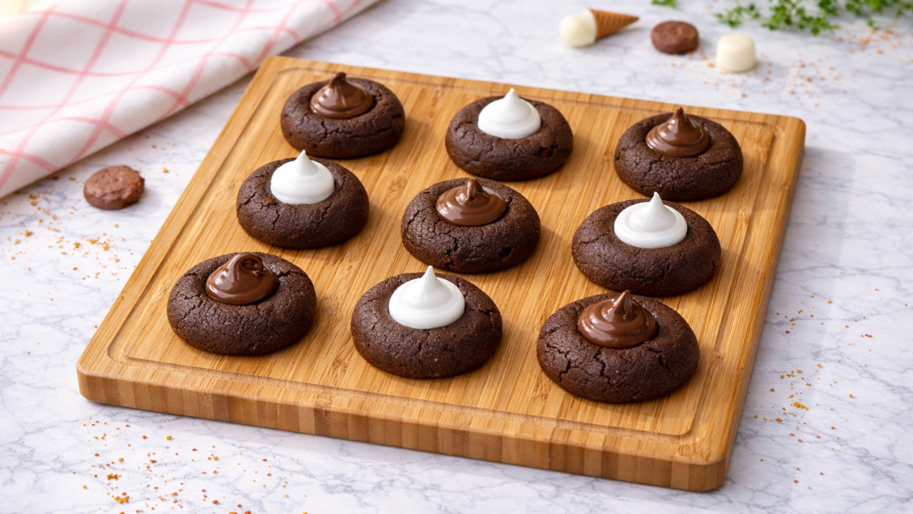 Chocoladekoekjes met romige vulling