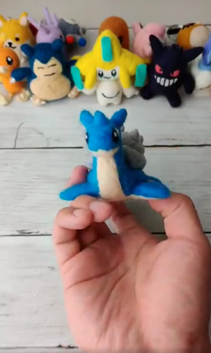 Lapras recreated in detailed wool art