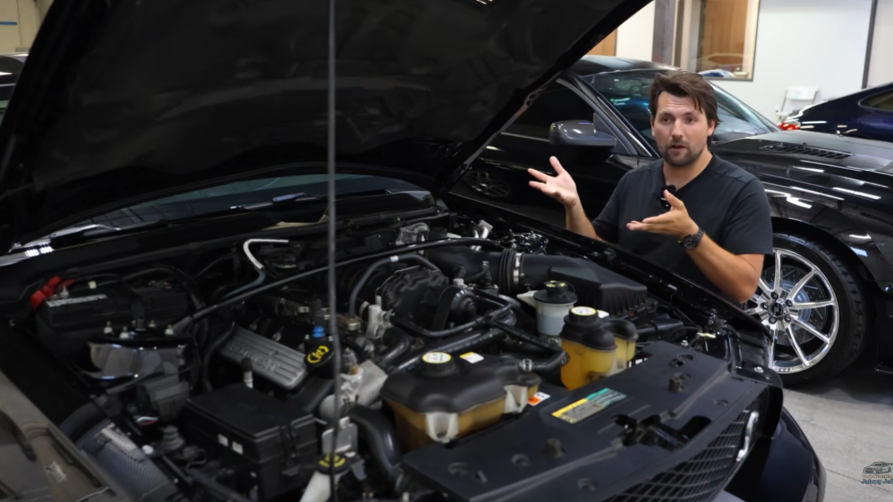 Under the hood GT500 factory engine vs Shelby KR performance build