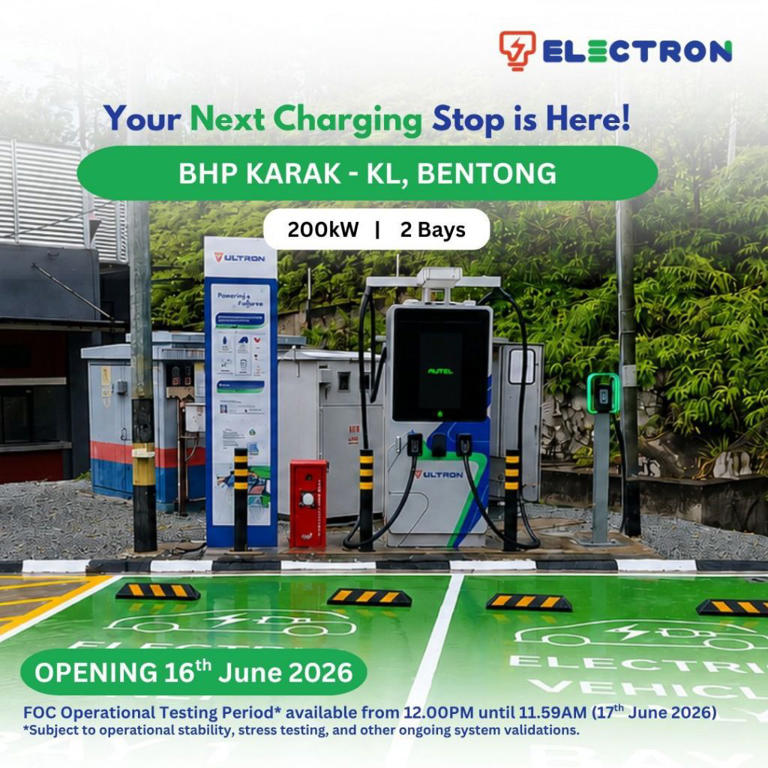 TNB Electron turns on 200kW DC charger at BHPetrol Karak to KL near ...