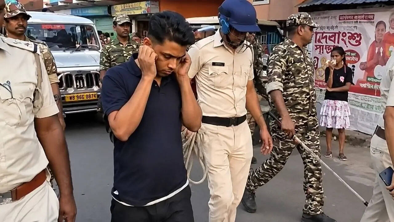 Hands folded, head down: TMC's 'Pushpa' paraded again in Nadda convoy ...