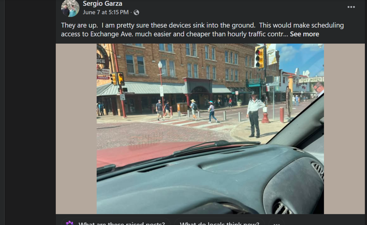 What's up with those new bollards blocking traffic in the Fort Worth ...