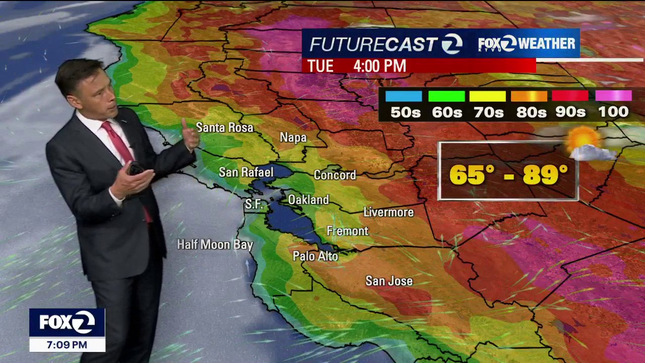 Slightly warmer Tuesday