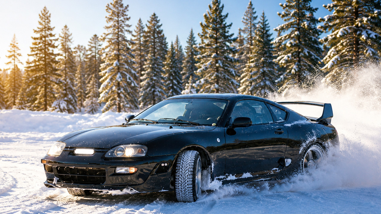 1000HP Supra MK4 screams through Arctic snow