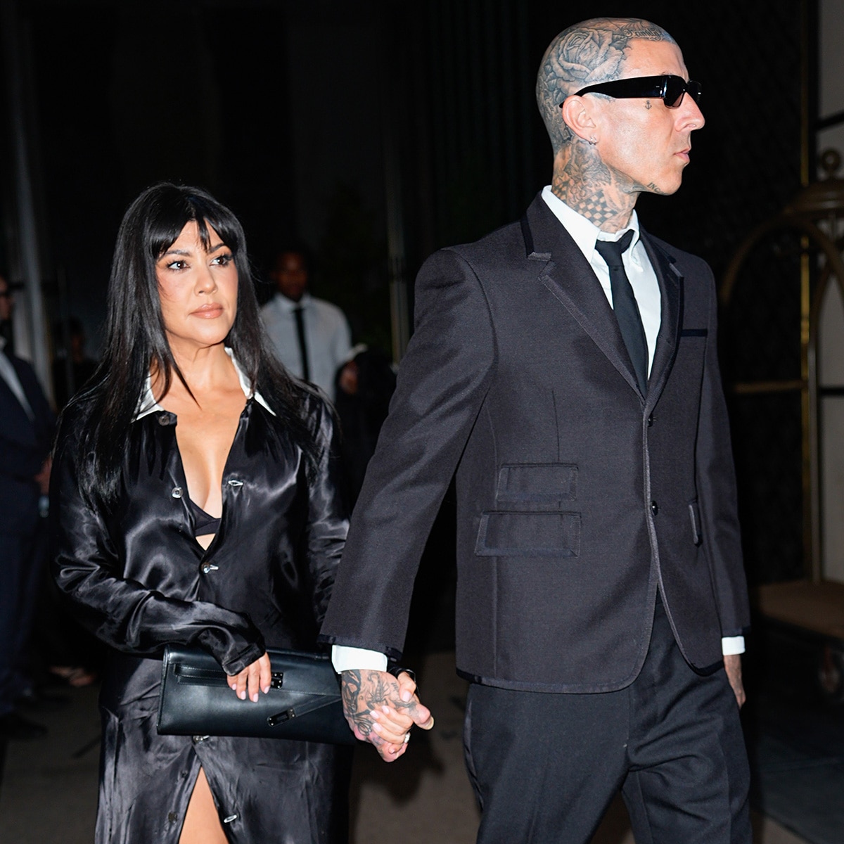 Kourtney Kardashian & Travis Barker have rare red carpet date night