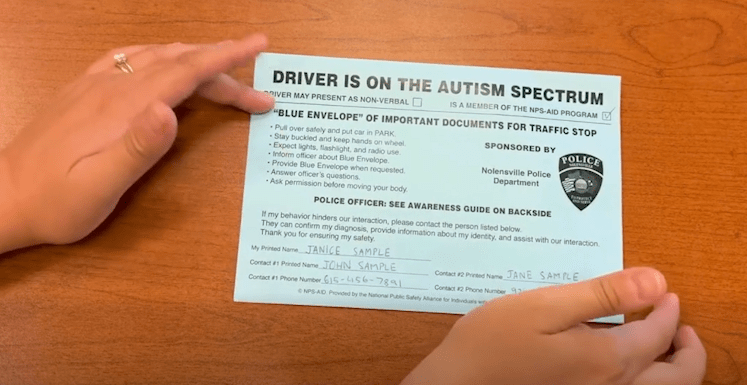 Nolensville Police Department’s Blue Envelope Program now underway