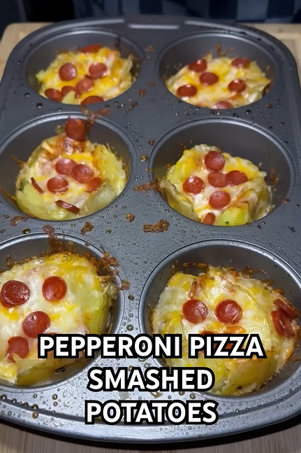 Pepperoni pizza in a potato 🍕🥔🔥 the ultimate game day comfort food 🤤 ...