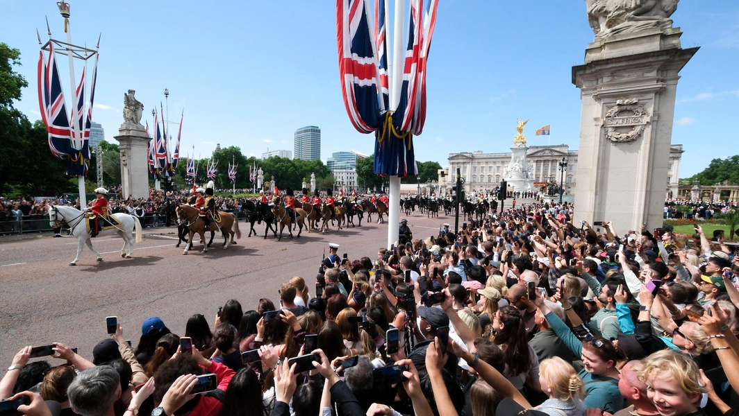 Protests and pageantry at Trooping the Colour 2026