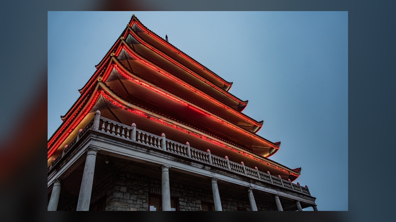 This glowing red pagoda above Reading, PA started as a cover-up and ...