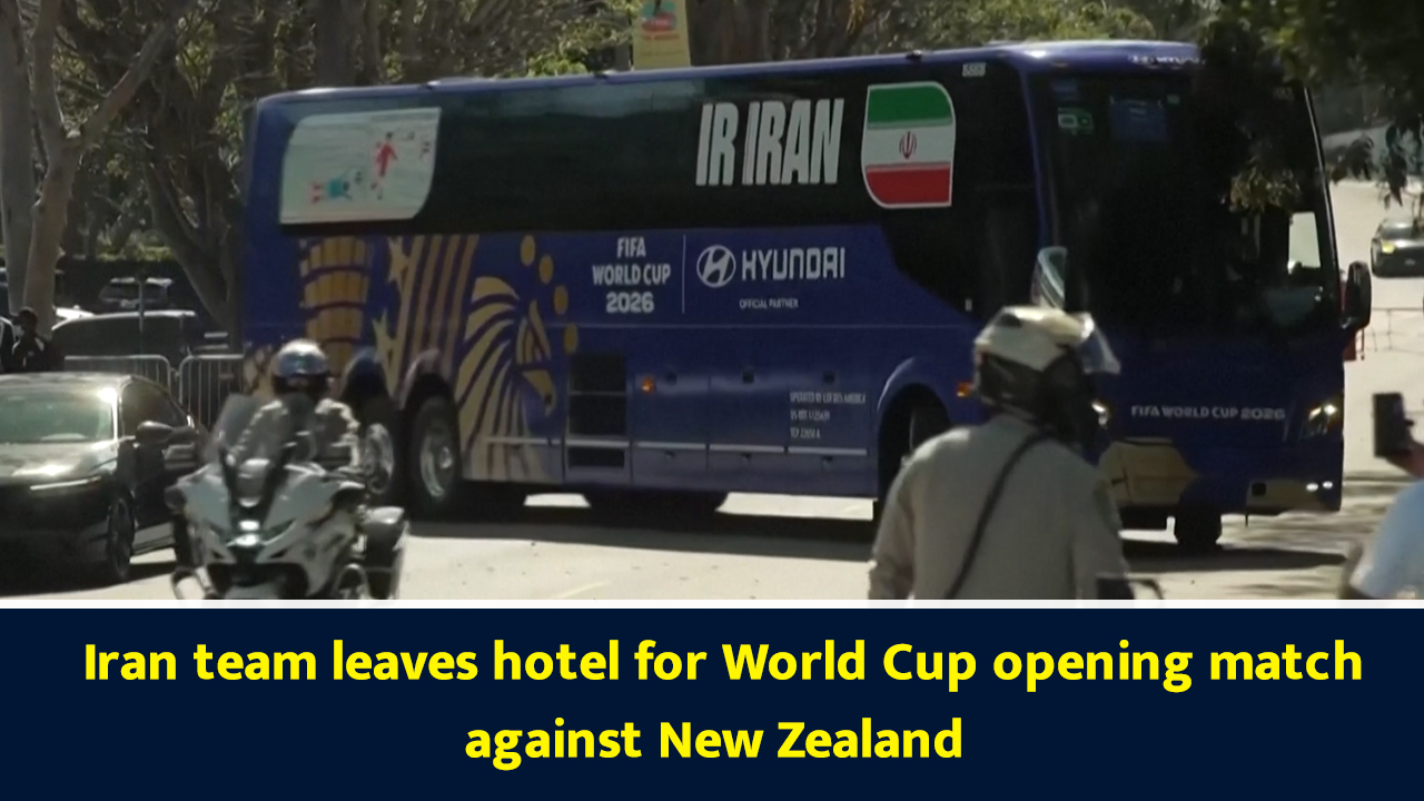 Iran team leaves hotel for World Cup opening match against New Zealand