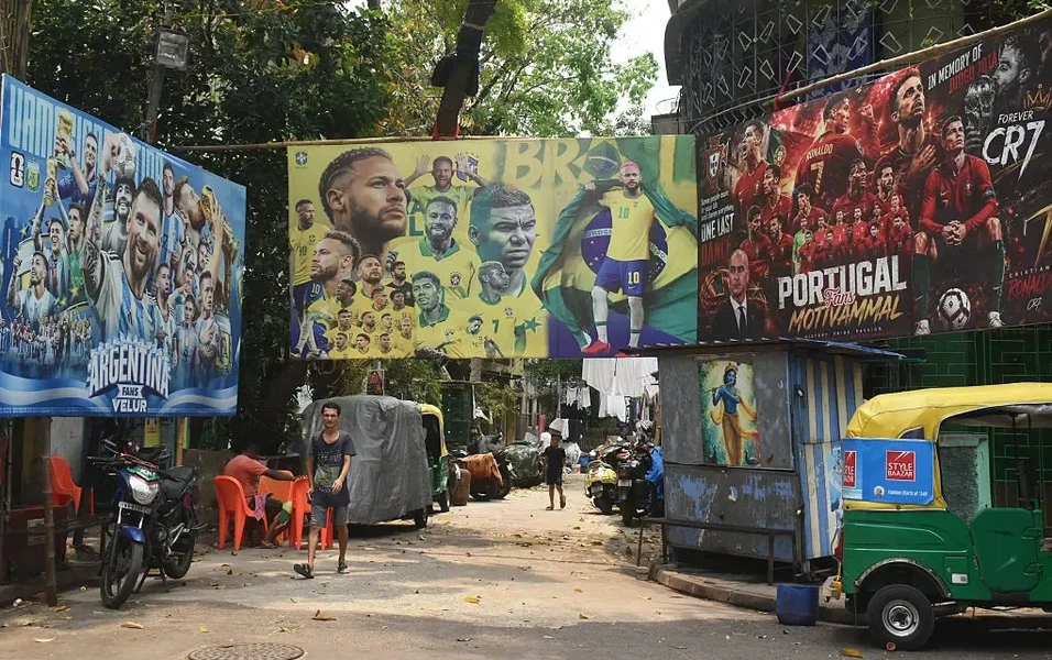 Kolkata streets burst with murals as World Cup fever peaks