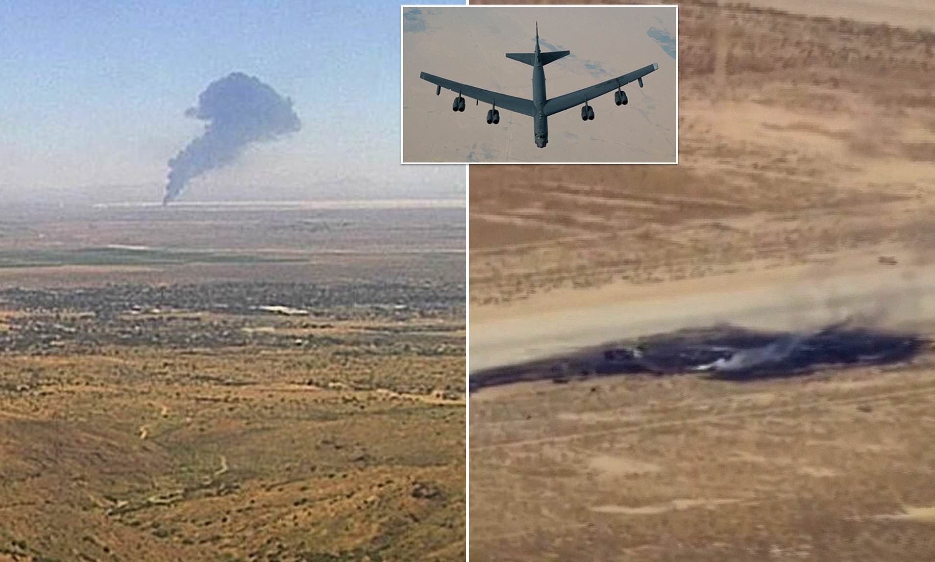 Eight crew members dead in horror B-52 bomber crash after takeoff from ...