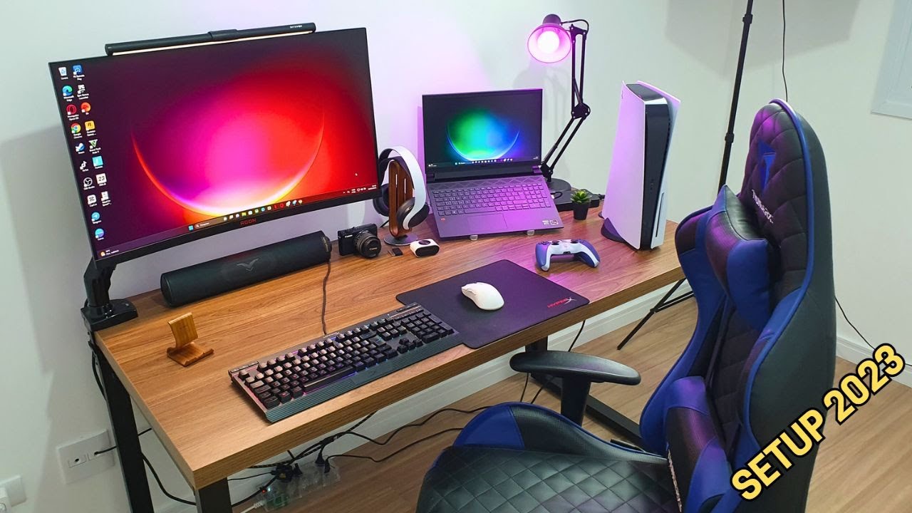 Mostrando meu setup gamer com Dell G15 e monitor AOC Agon 32 atualizado ...