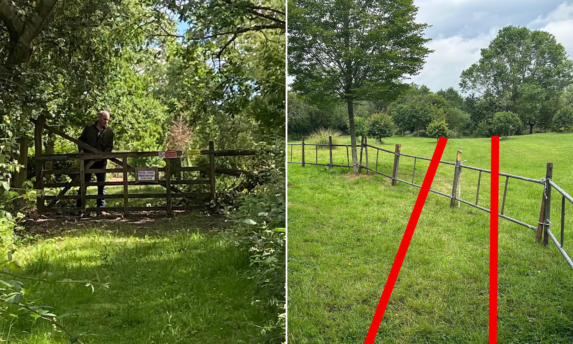 Access denied! Couple install metal barriers and no trespassing signs ...