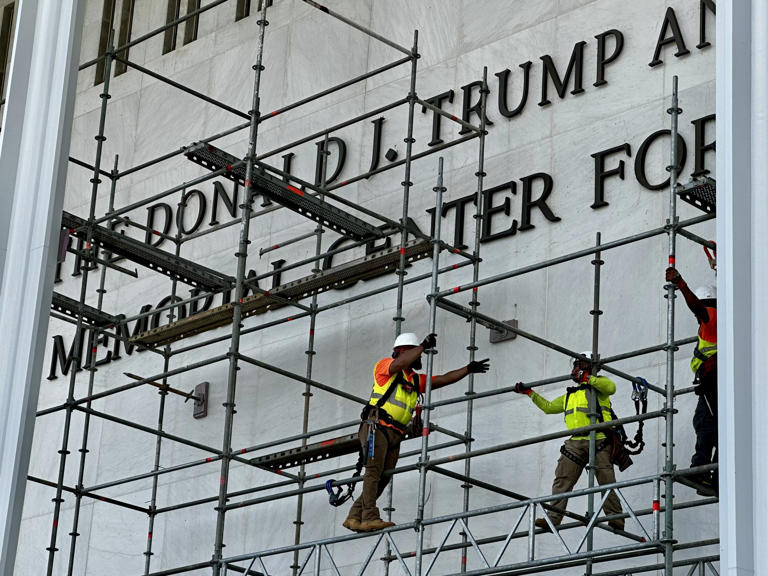 Trump’s name is off the Kennedy Center. Onlookers who waited all day to ...