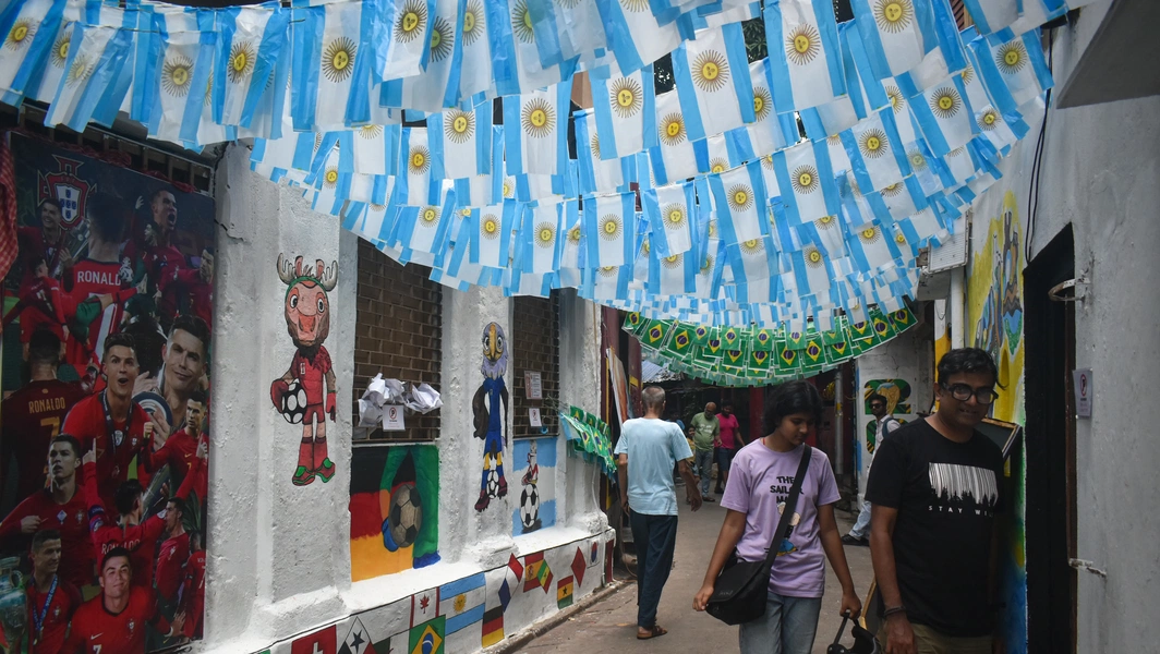Kolkata streets burst with murals as World Cup fever peaks