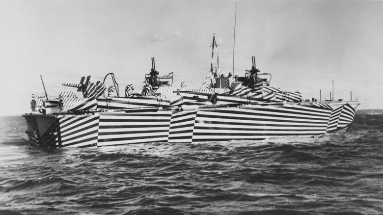 Three unusual camouflage patterns used by WWI naval vessels