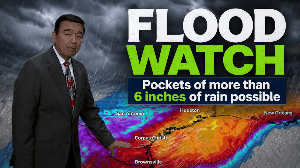 Flood watch: Storms dumping several inches of rain