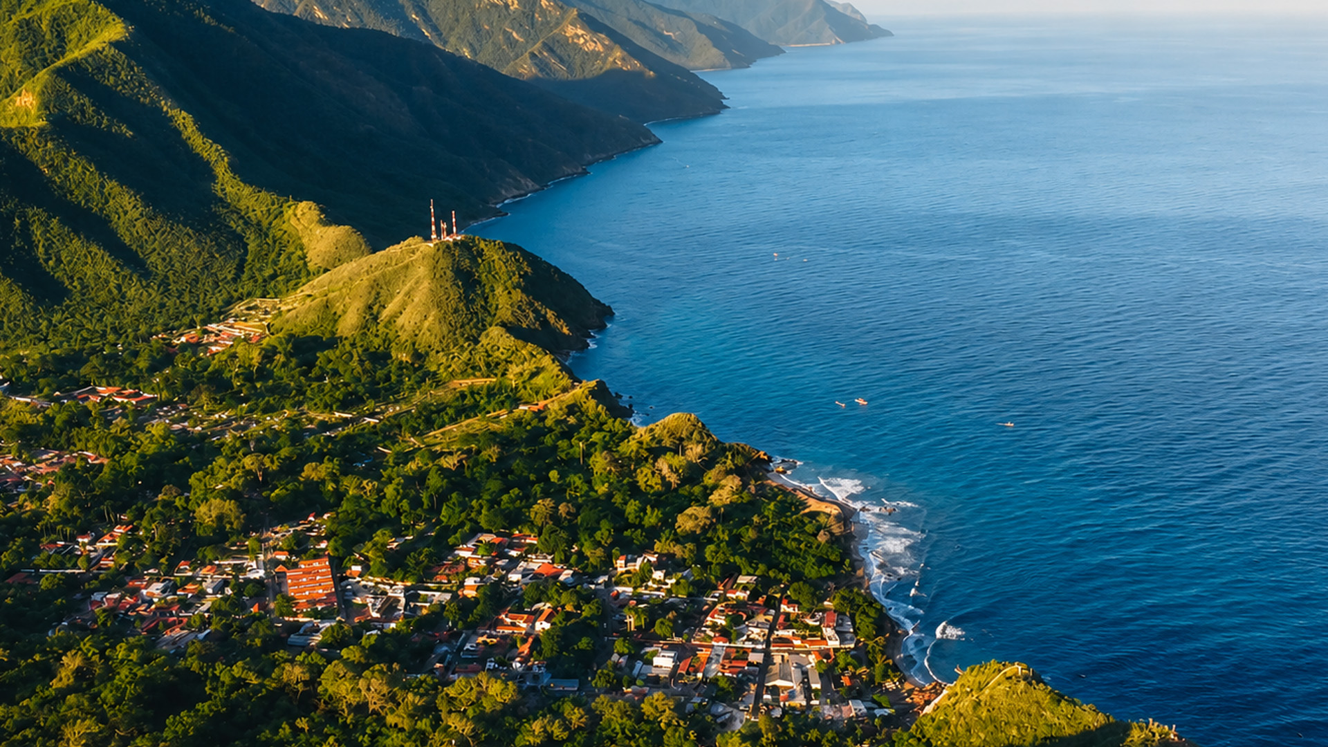 Why do people live between mountains and the sea?