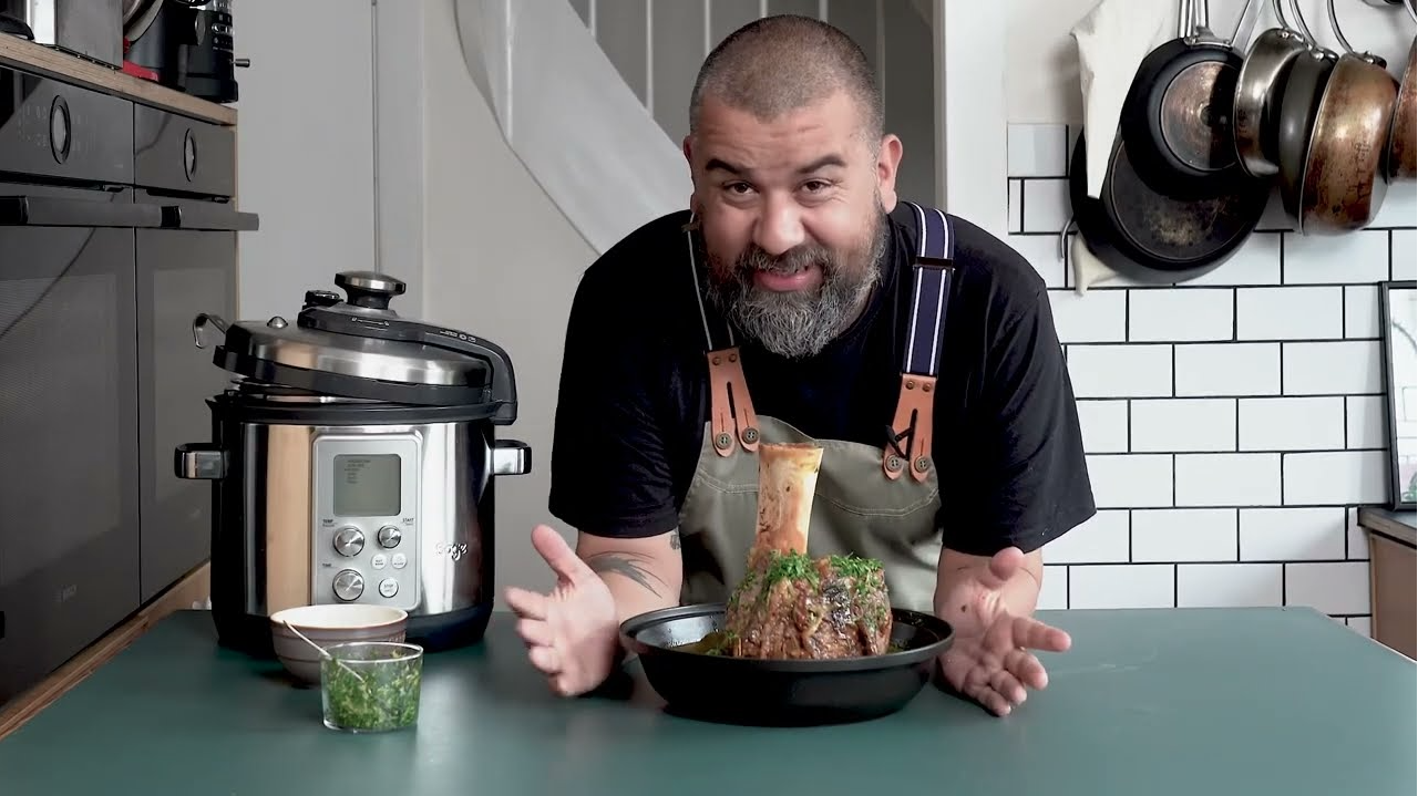 Osso buco i Sage Fast Slow Pro klar på halv tid