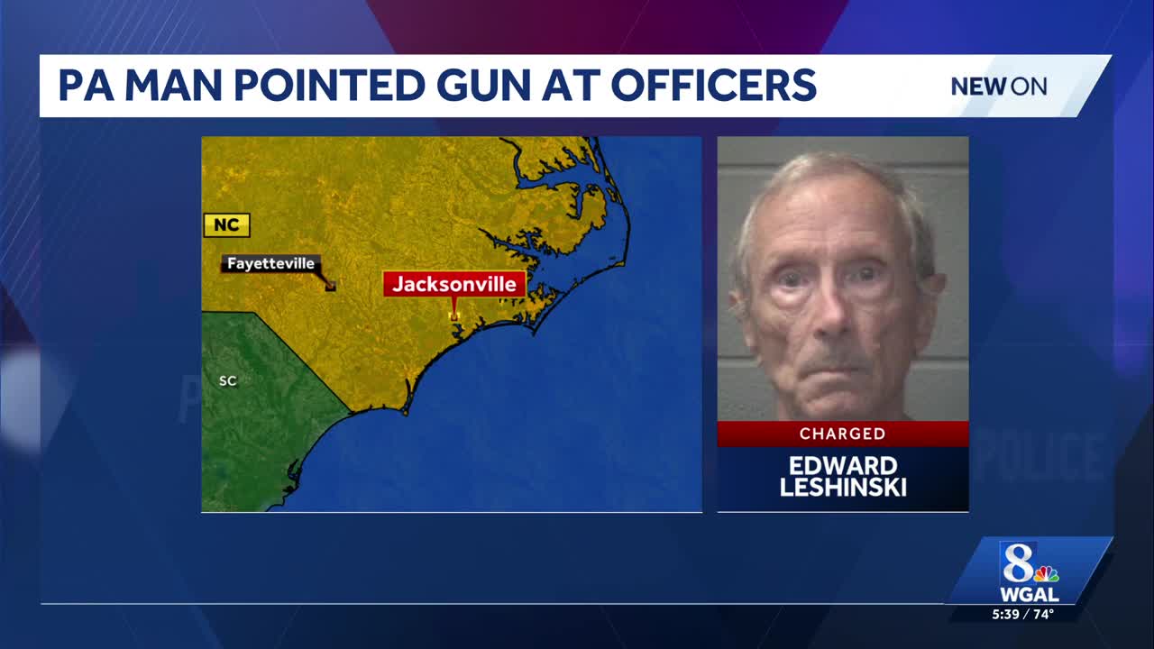 Pennsylvania man accused of pointing gun at officer in North Carolina