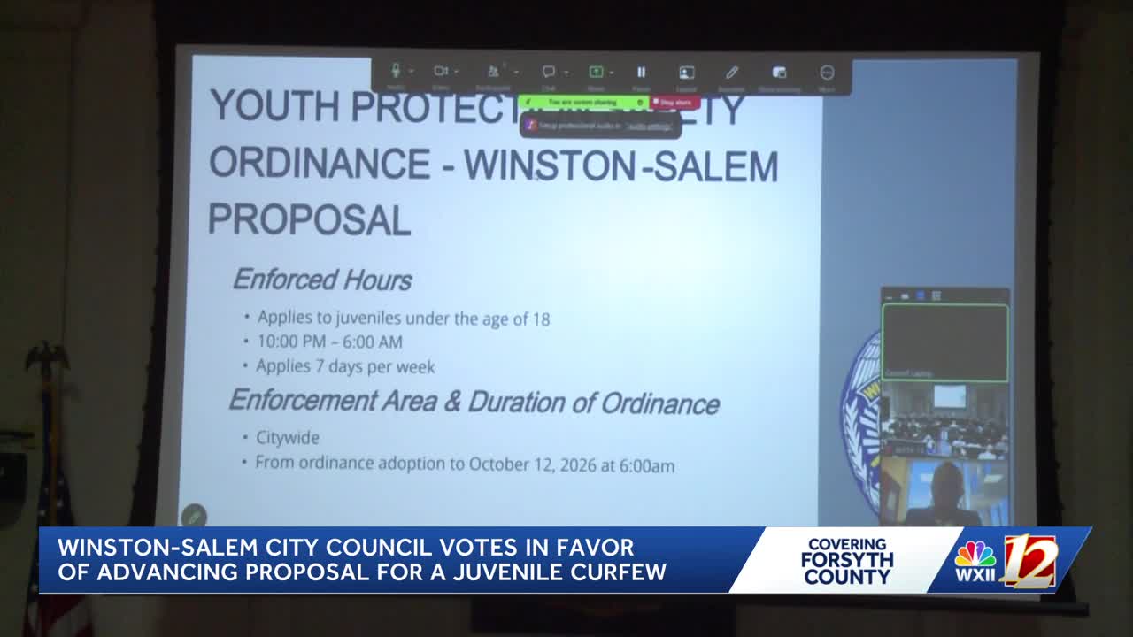 Winston-Salem juvenile curfew advances to next step in city ordinance ...