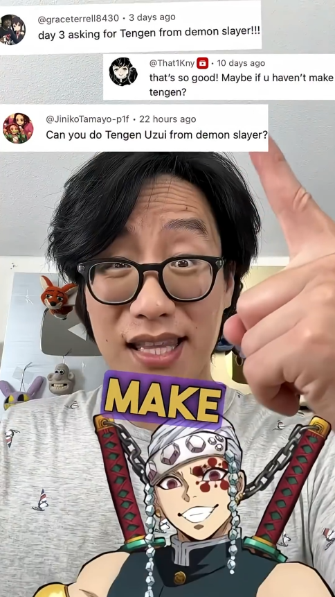 I made Tengen Uzui with needle felting art