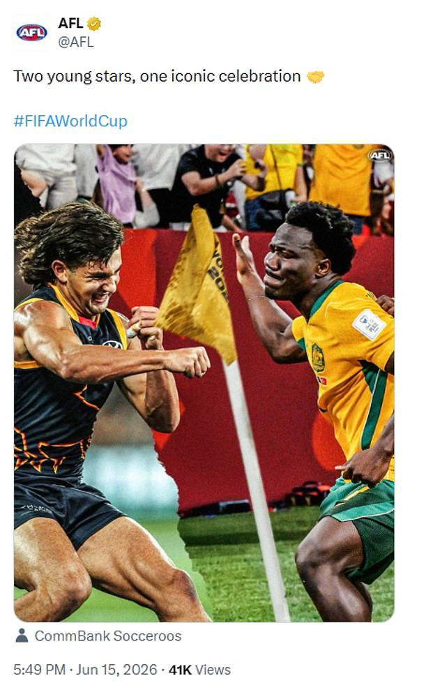 AFL gets blasted for 'pathetic' social media post about Socceroos star ...