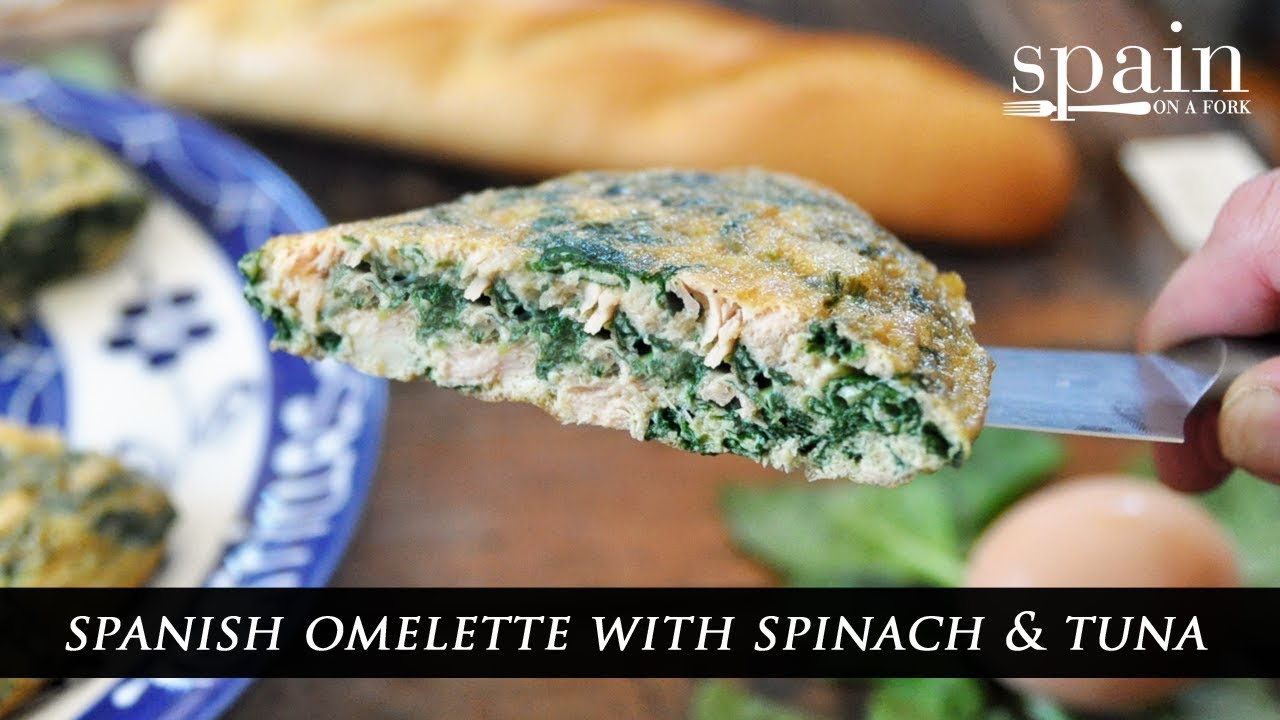 Spanish tortilla with spinach and tuna: Easy Mediterranean omelette recipe