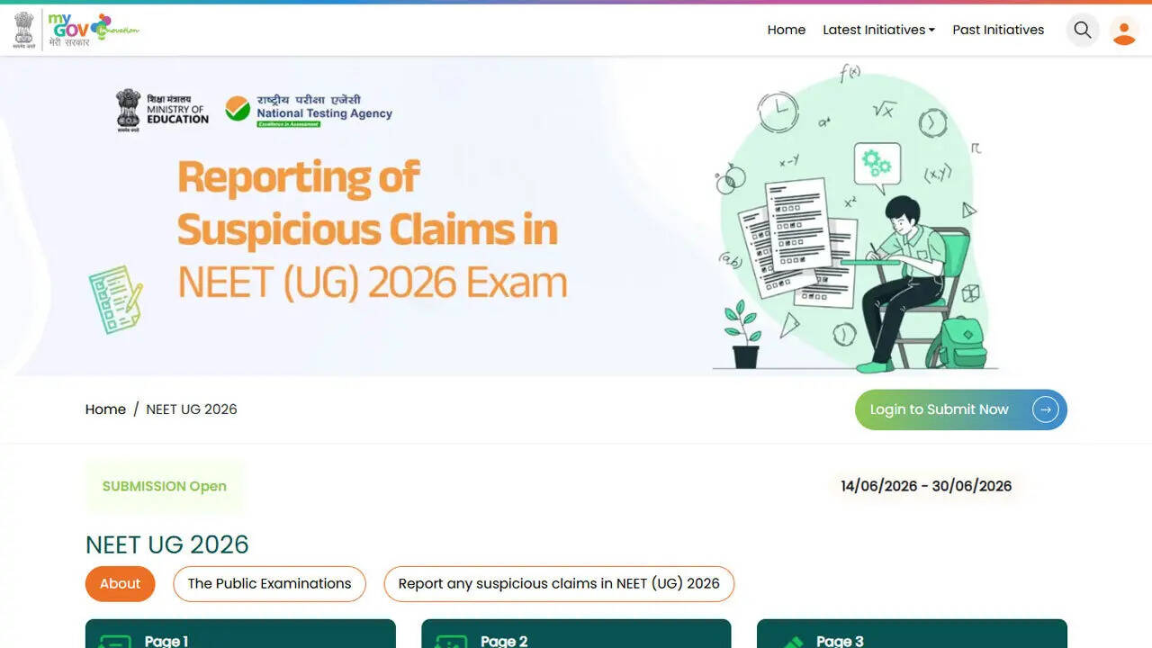 Re-NEET UG 2026: NTA launches portal to report fake paper leak claims ...