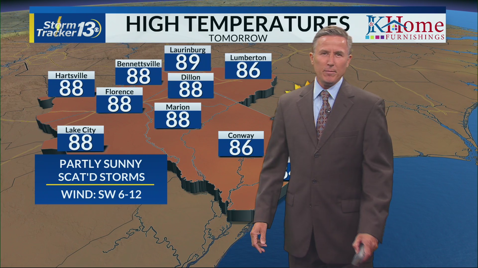 Not as hot on Tuesday