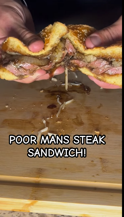 Poor man’s steak sandwich 🥪🔥 Riley’s stupid recipes 😋 super easy, super ...