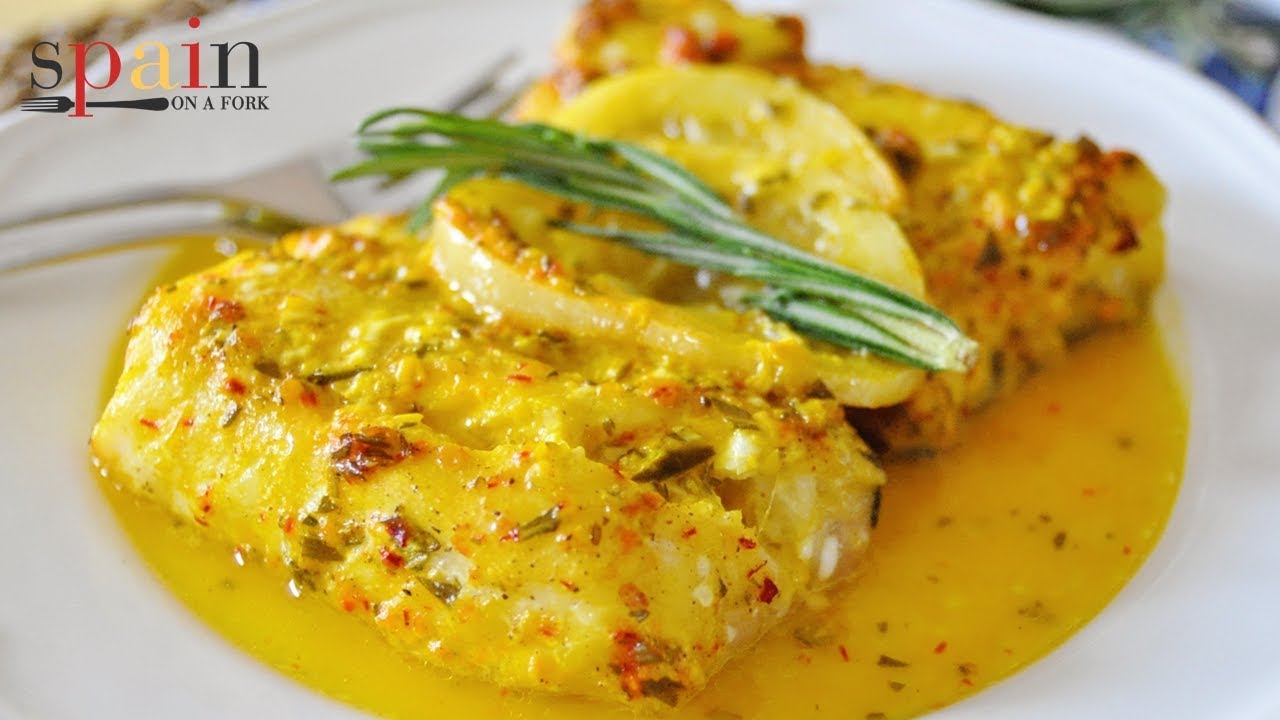 Oven-roasted cod with saffron & lemon: Easy Spanish seafood recipe