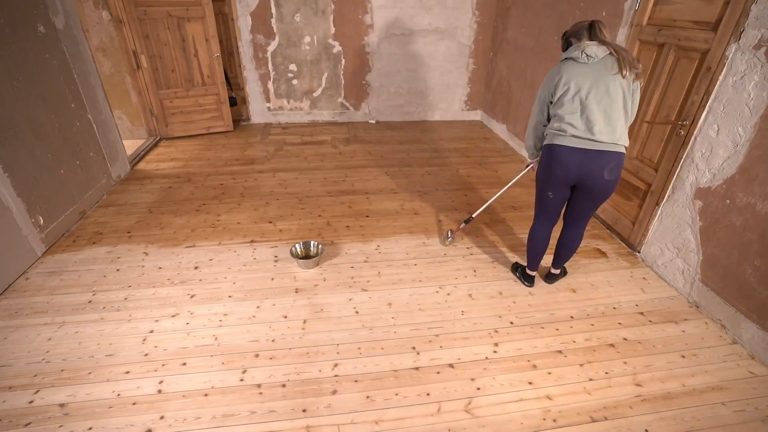 I finished my restored floors using a traditional Scandinavian technique
