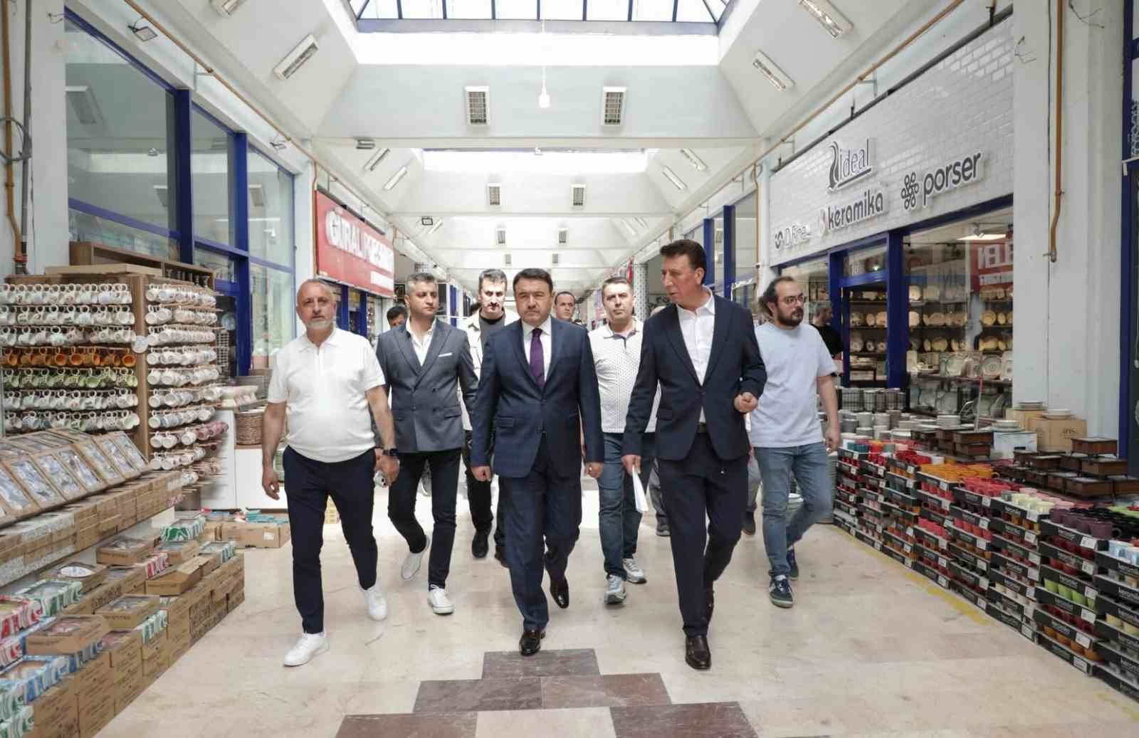 Vali Musa Işın’dan Kervansaray Çiniciler Çarşısı’na ziyaret