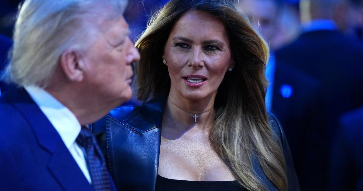 Melania Trump styles plunging Dolce & Gabbana dress with sky-high ...