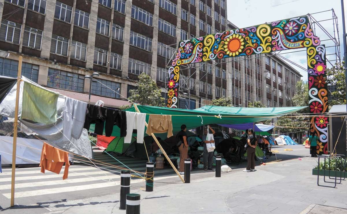 Adornan el centro … y el plantón