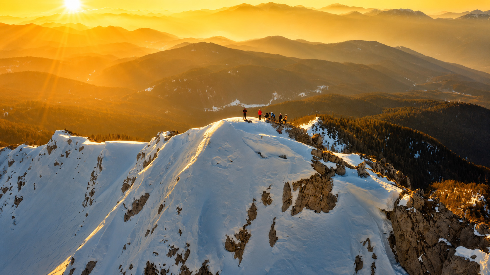 Mount Viševnik at sunset facing Slovenia’s highest peak