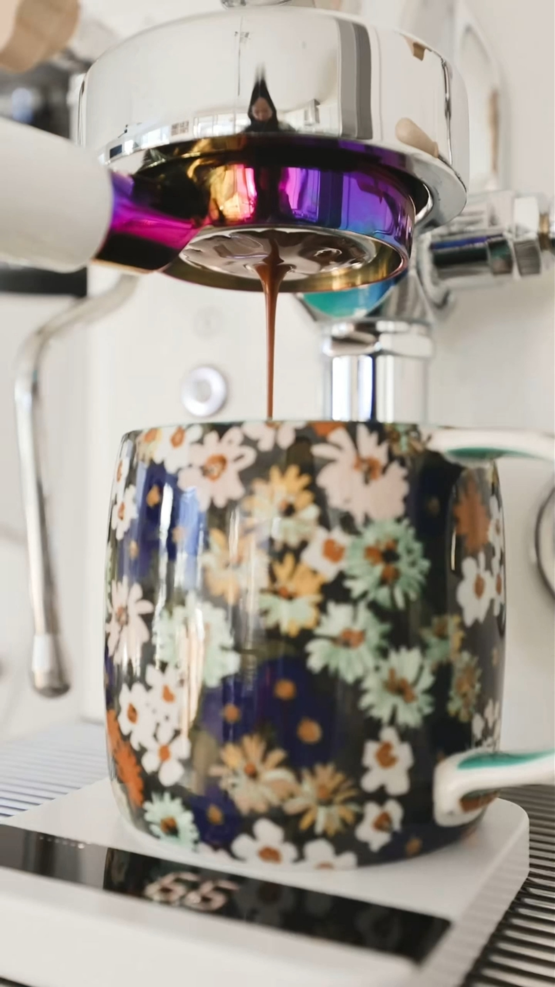Slow morning coffee brewing