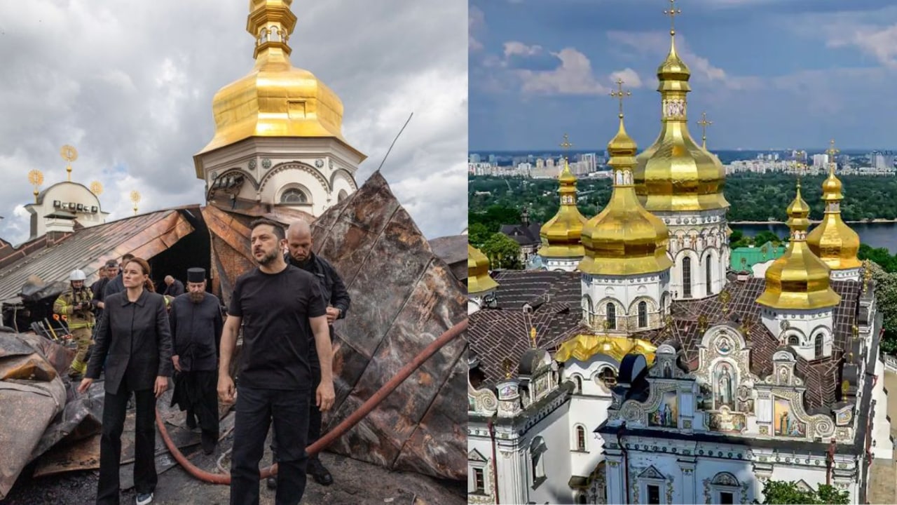 Inside Kyiv's 1,000-year-old monastery, a UNESCO site, damaged in ...