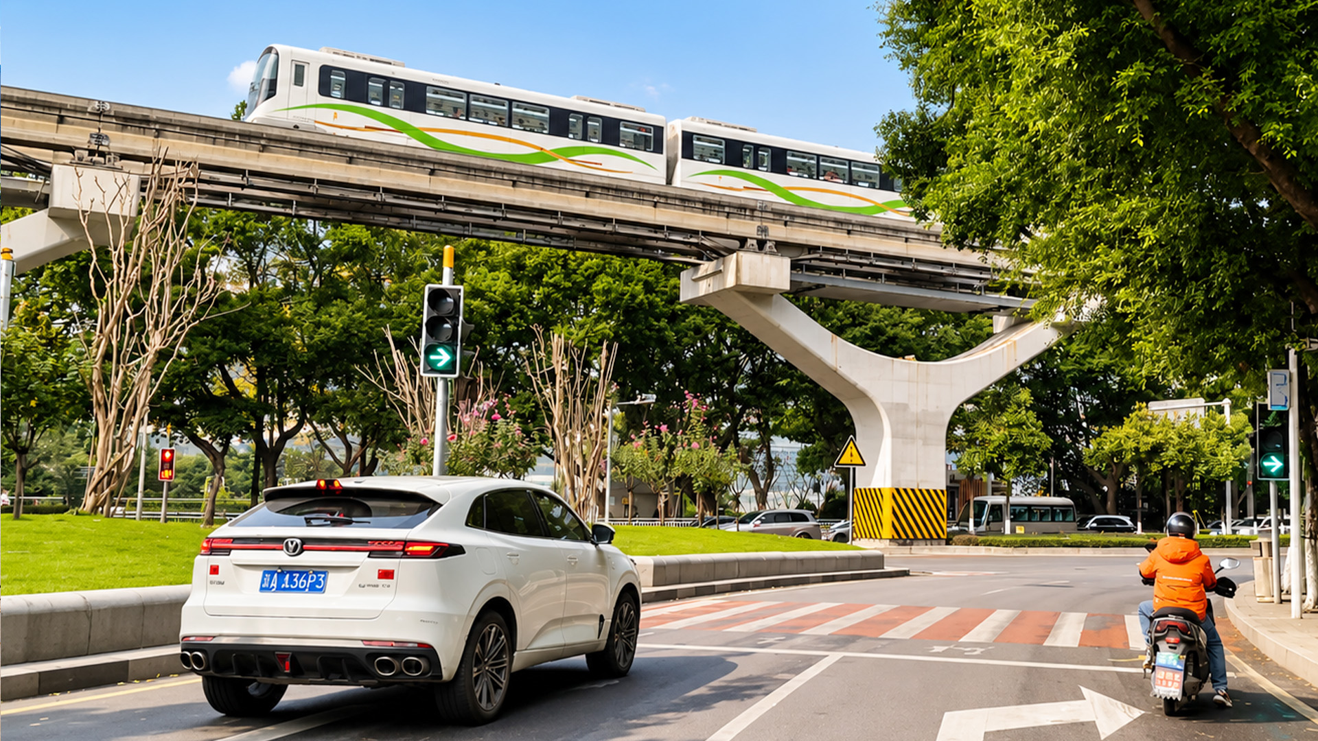 Um passeio por uma China moderna sob o metrô e um corredor verde
