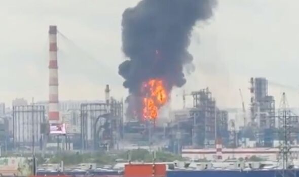 Russia burning as Ukraine launches massive attack 490 miles behind ...