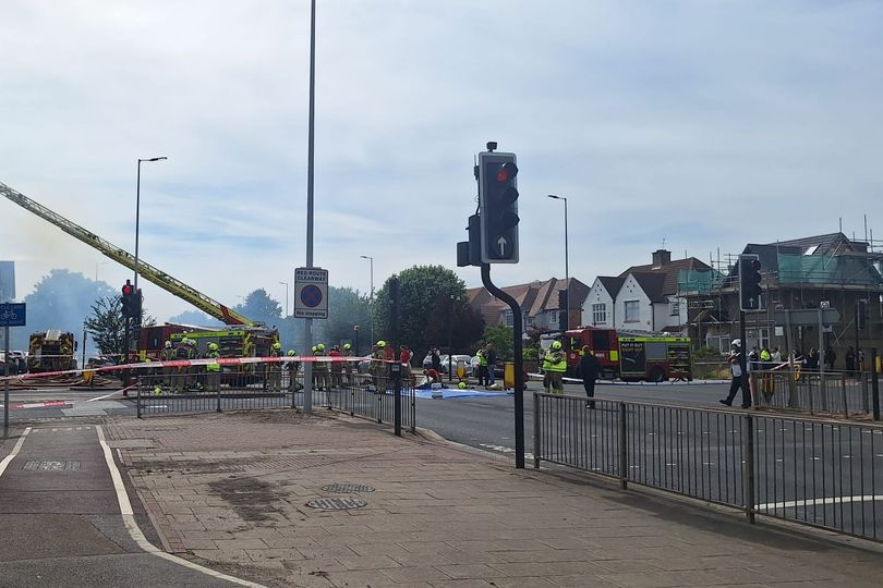 First Hounslow restaurant fire photos show massive column of smoke