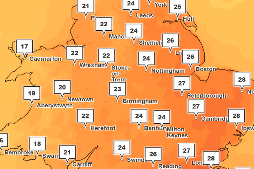 Weather maps show UK hotter than Ibiza within days but Met Office warns ...