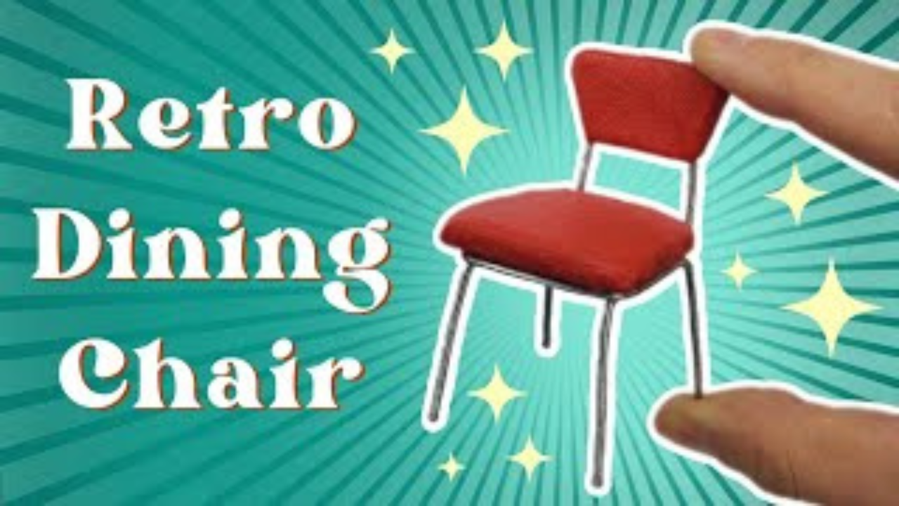 Easy handmade 1 to 12 scale retro chair tutorial