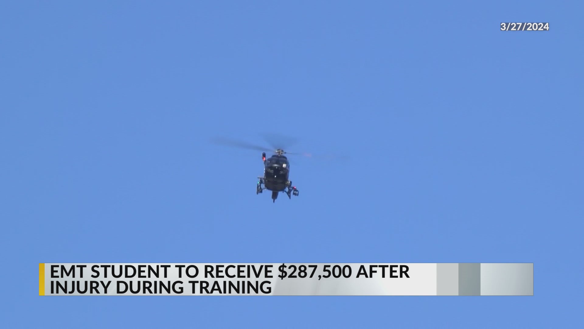 EMT student to receive $287,500 from state after injury during training
