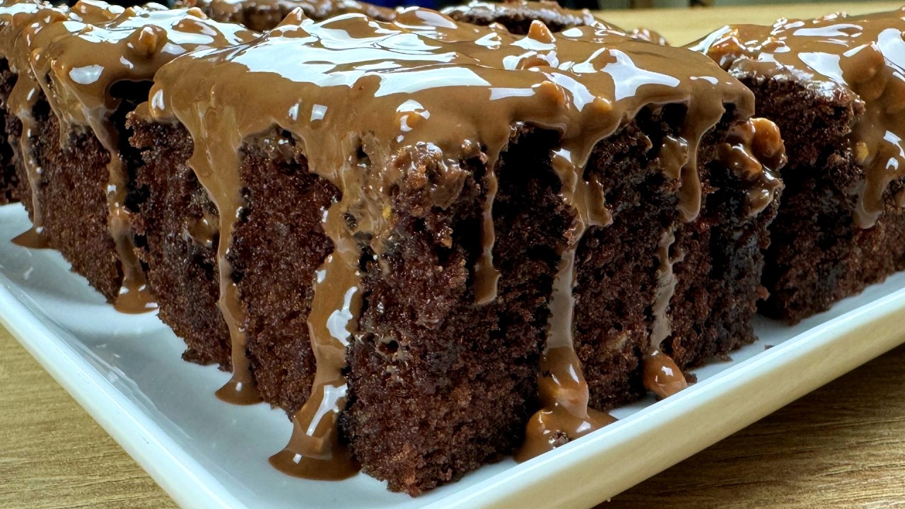 Delicious chocolate peanut butter cake easy home recipe