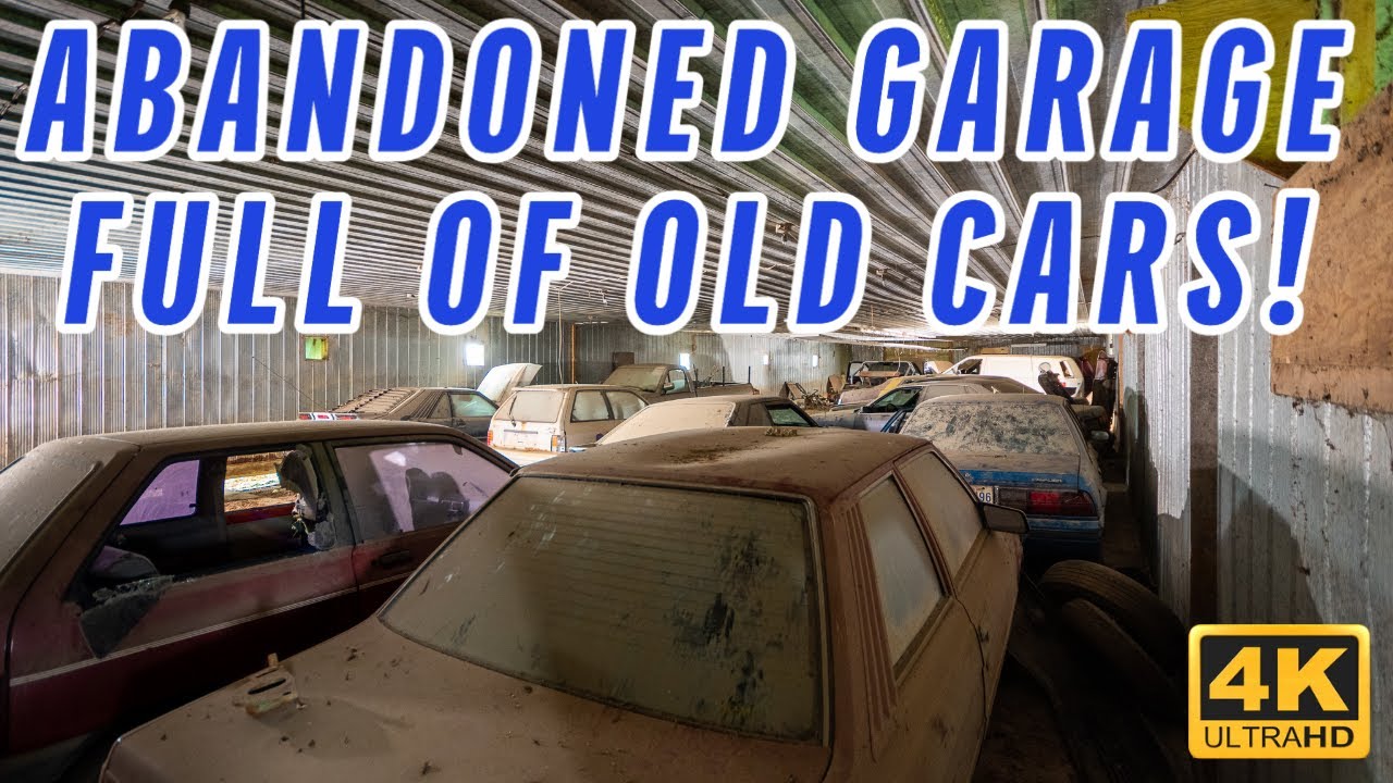 Untouched abandoned garage: Exploring a hidden collection of vintage cars