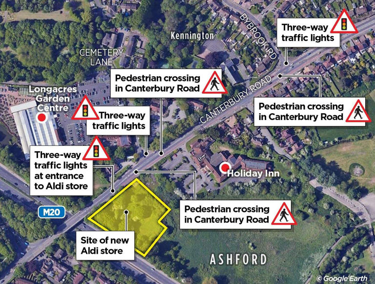Fears faulty traffic lights could stay in place for weeks near new Aldi ...