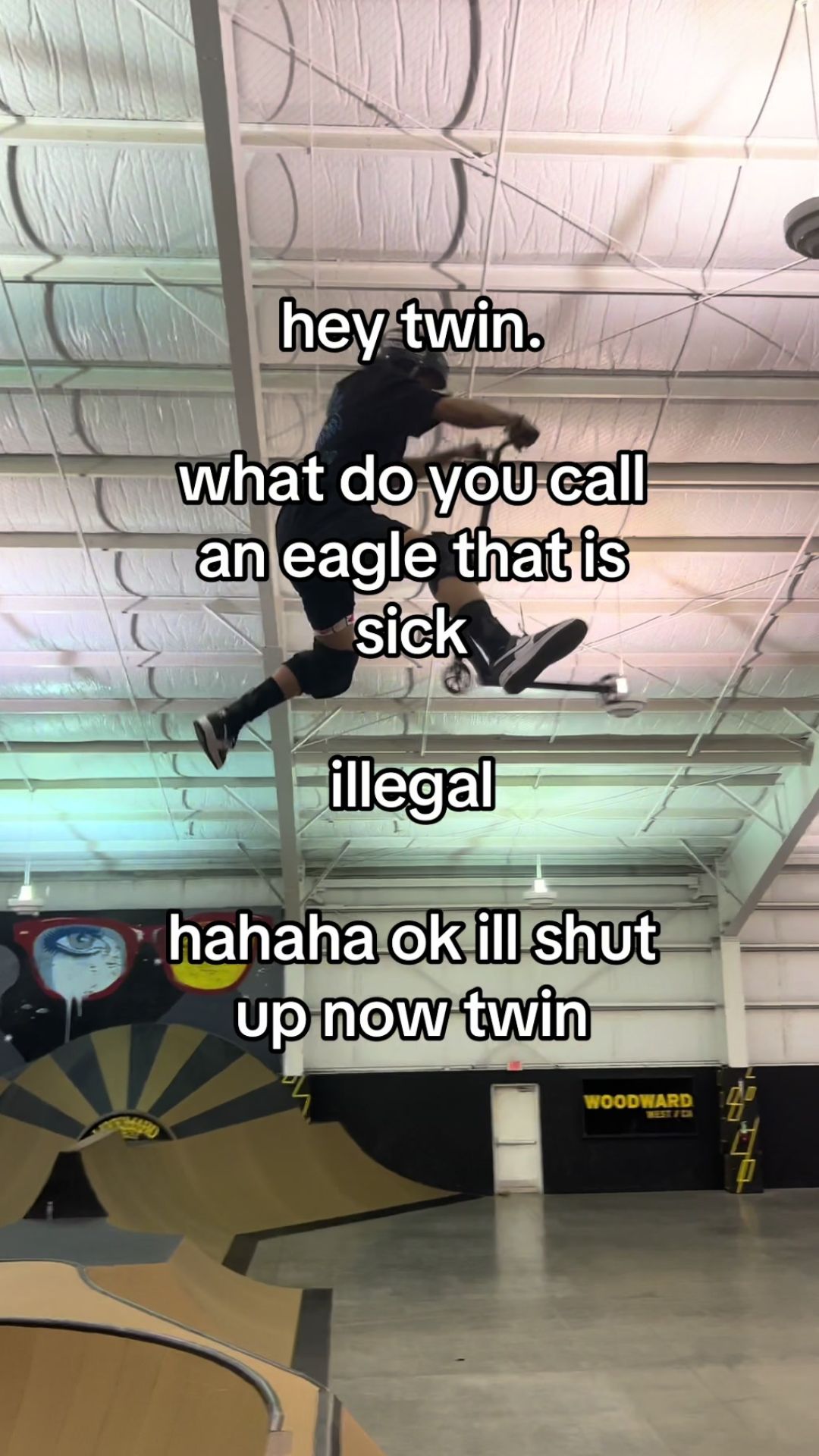 Scooter ride POV meme: Hey twin viral funny moment